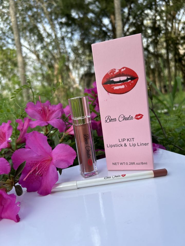 BOCA CHULA Matte Lip Kit Set - 2 Pc 0.28oz Matte Liquid Lipstick, Lip ...